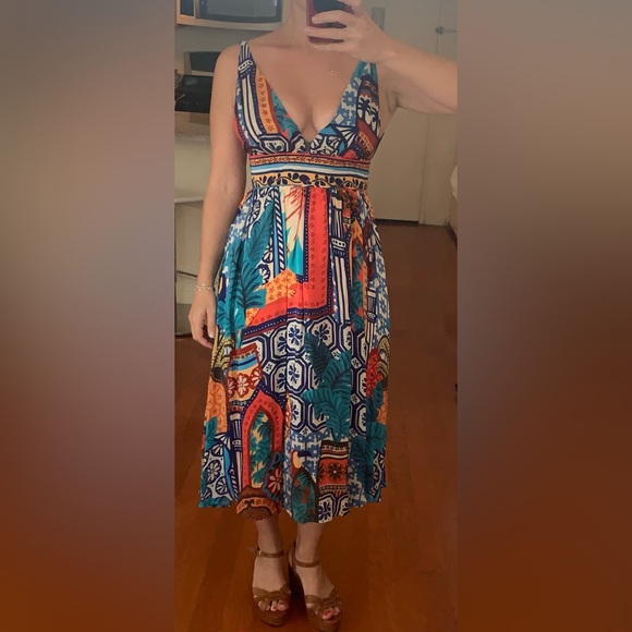 FARM Rio | Dresses | Farm Rio Silk Dress | Poshmark